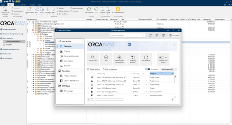 ORCA Software - Intuitive AVA & starkes Kostenmanagement